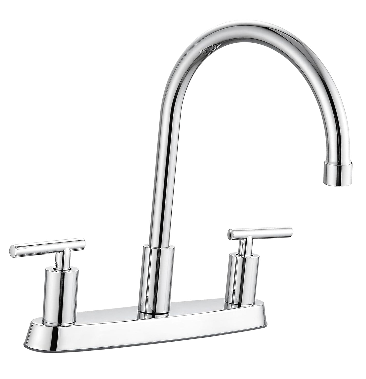 HYKE Kitchen Faucets, 360-Degree Rotating Spout Sink 2 Handle 8 Inch ...