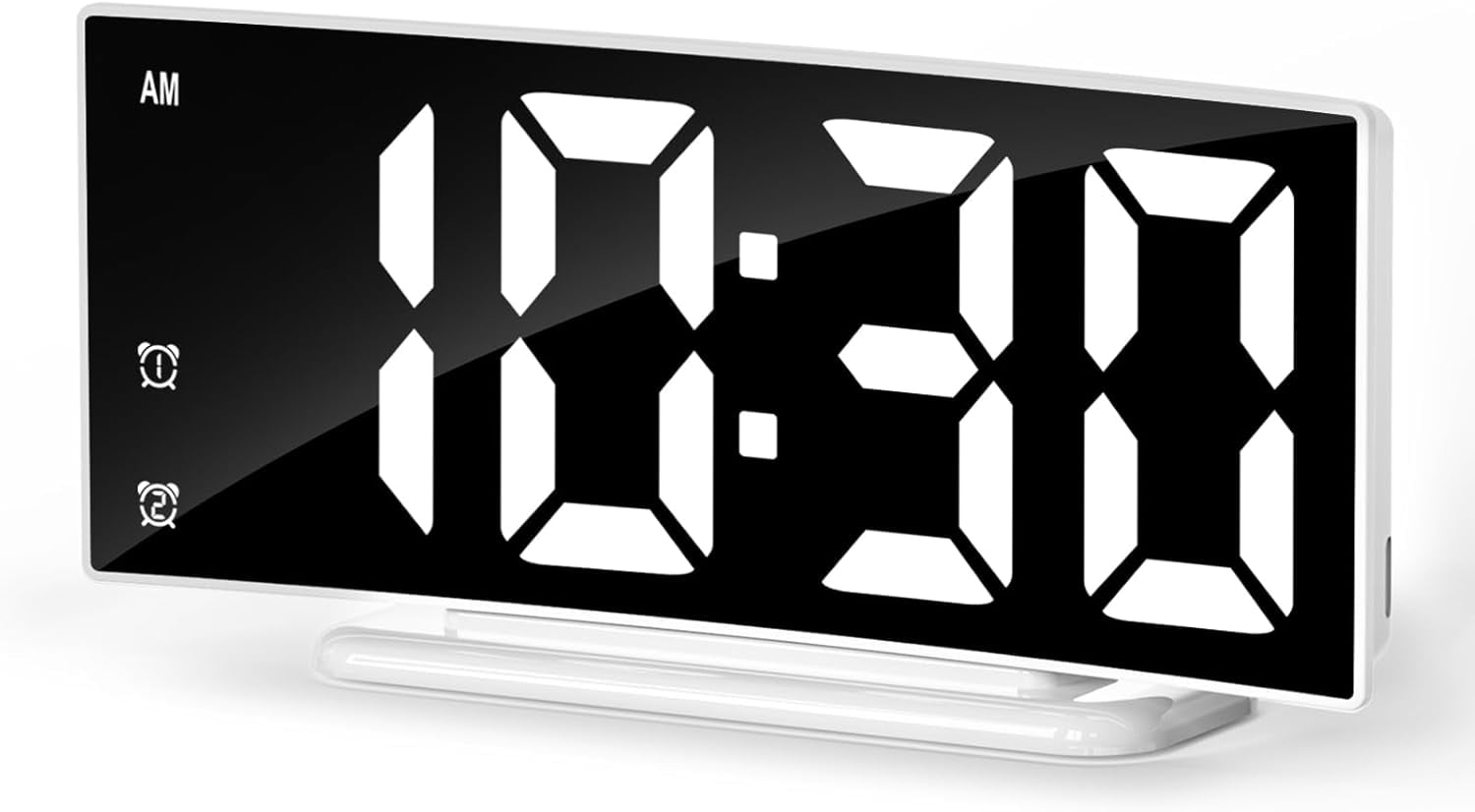 HYKE LED Digital Alarm Clock for Bedroom, Plug in Clocks with Dual ...