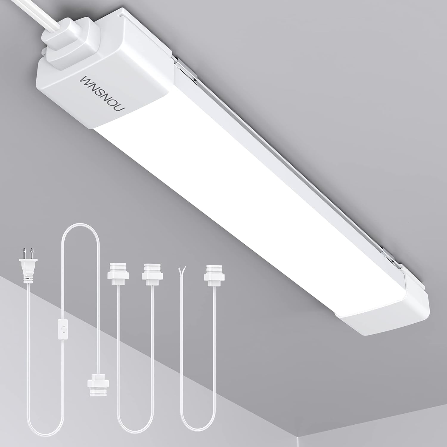 HYKE LED Tube Light xture with Plug, 1.4FT 1800LM 5000K Utility Shop ...