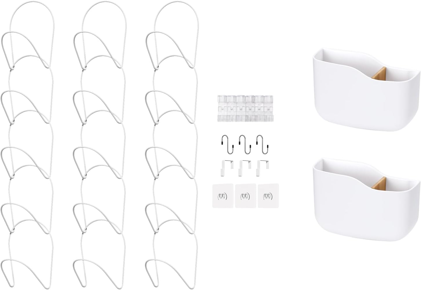 HYKE LINDITE 15 Pack Hat Rack Hanger Holder and Adhesive Remote Control ...