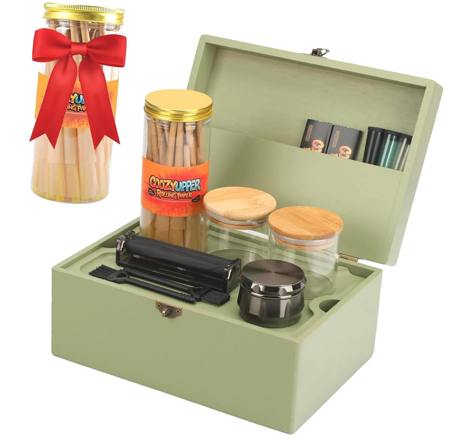 HYKE Large Storage Box with Removable Tray Kit - Decorative Box Set ...