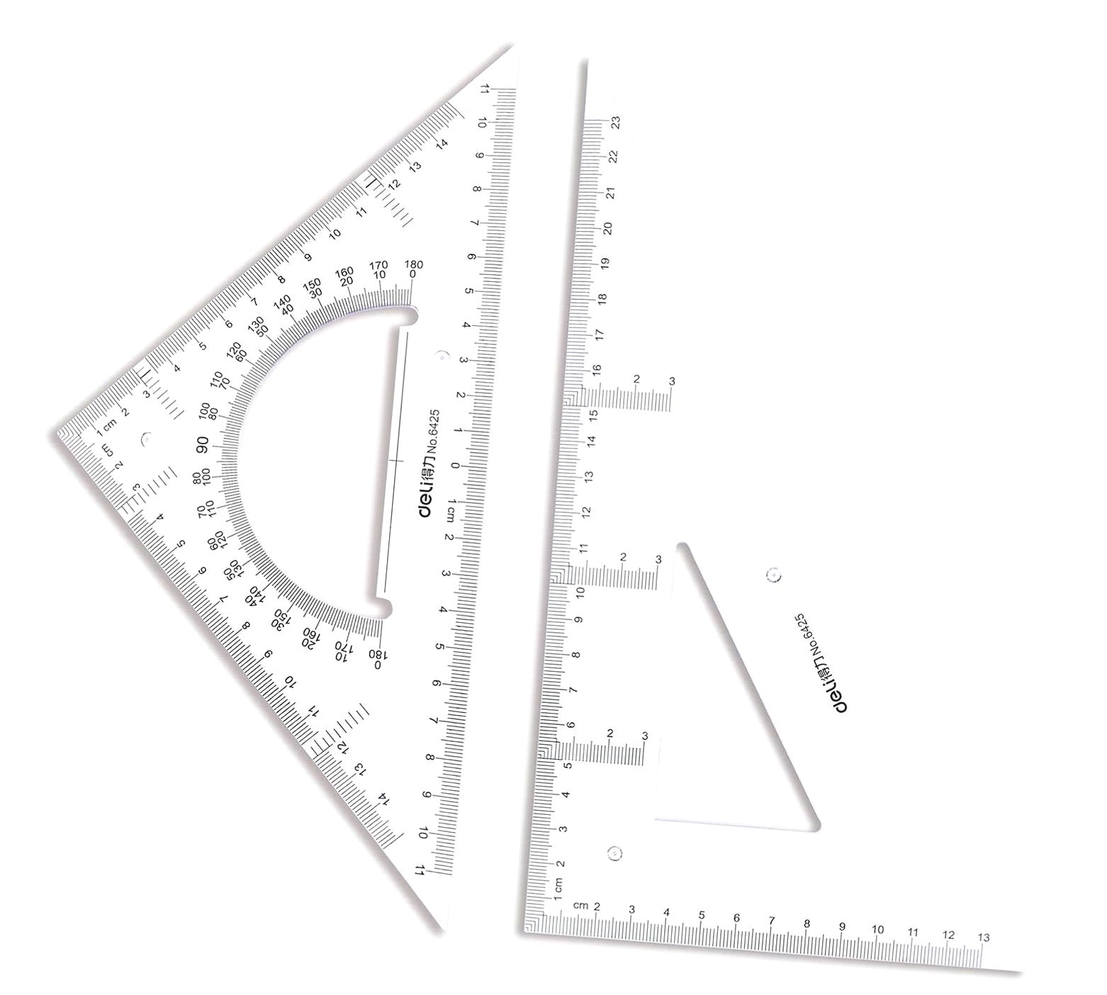 HYKE Large Triangle Ruler Square Set, Triangle Protractor, 2 Pieces ...