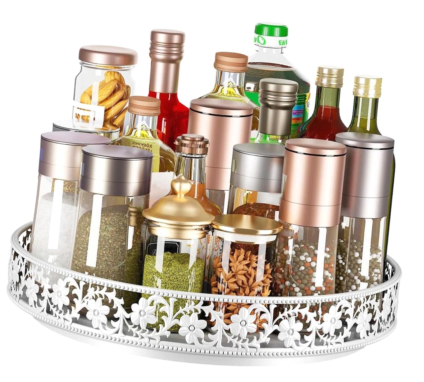 HYKE Lazy Susan Organizer Turntable 10", 360 Rotating Spice Rack Lazy ...