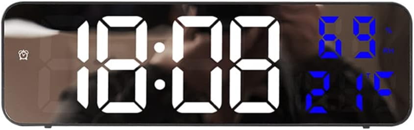 HYKE Led Wall Clock, 3 Dimmer Wall Digital Clock Wall-Mounted Time ...
