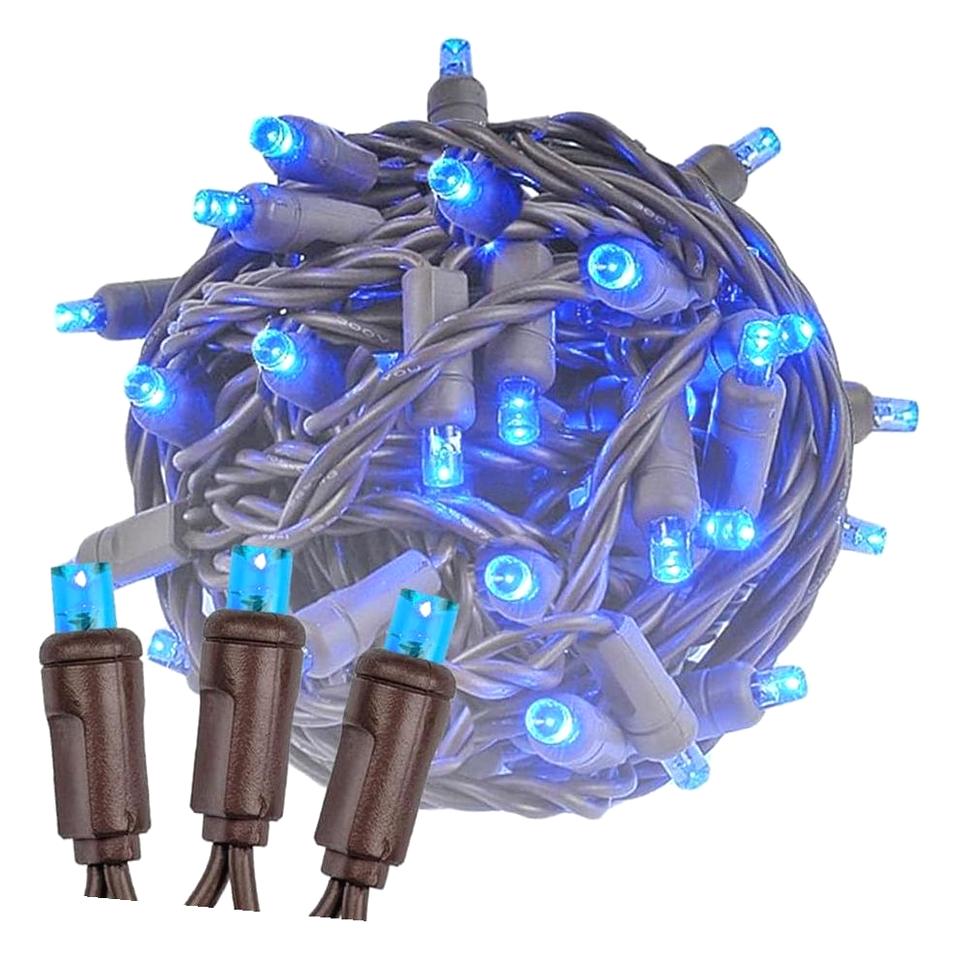 HYKE Lights 11 Feet 50 Light Brown Wire Christmas Lights, Commercial ...