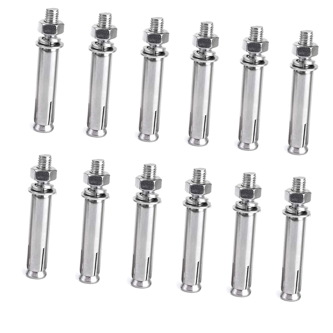 HYKE M6 60mm External Hex Expansion Bolts Screws, Hex Sleeve Anchors ...