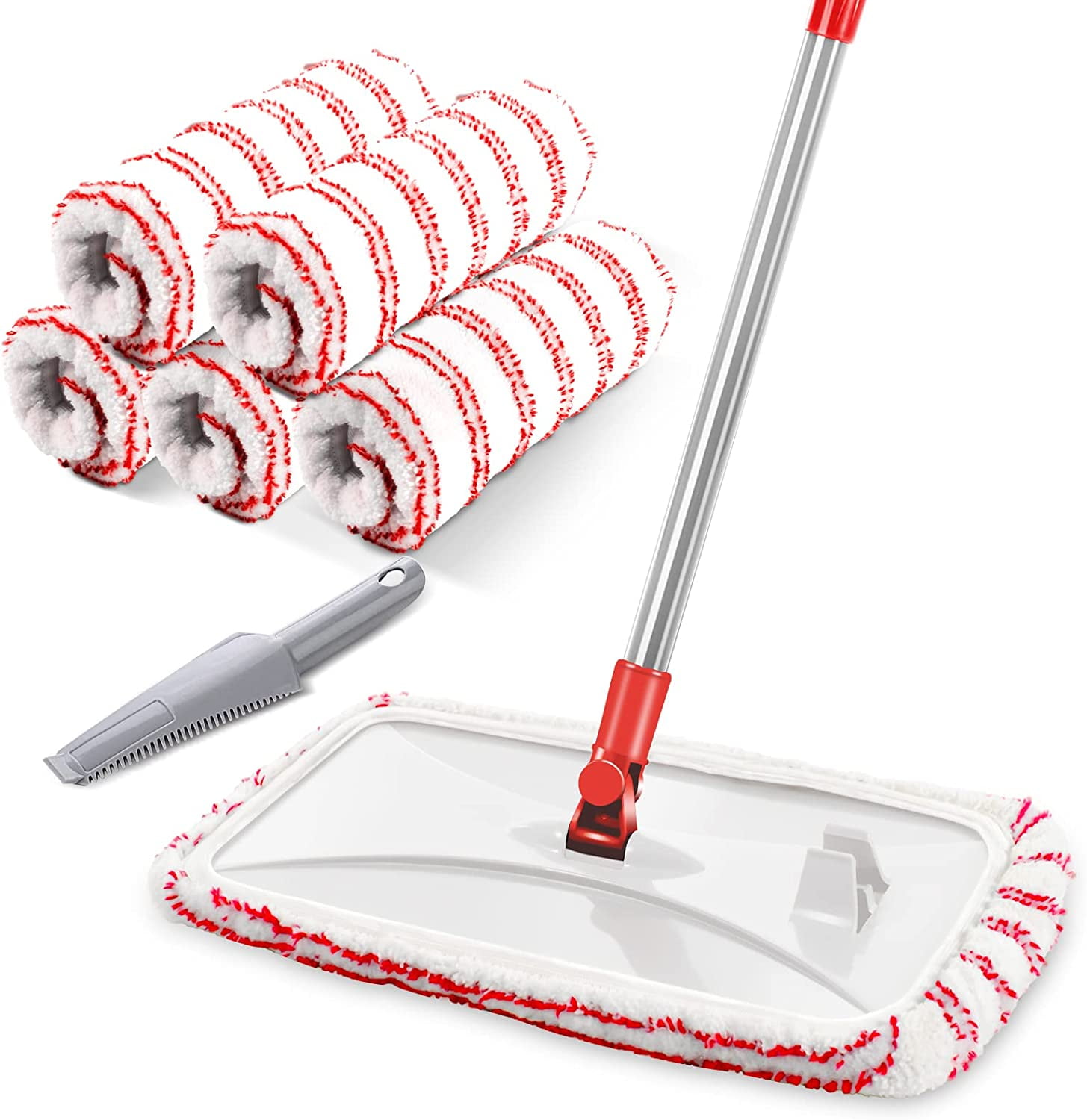 HYKE MASTE ber Mop, Extra Large Dust Mop with 5 Pads for Wet & Dry Use, Mops for Hardwood ...