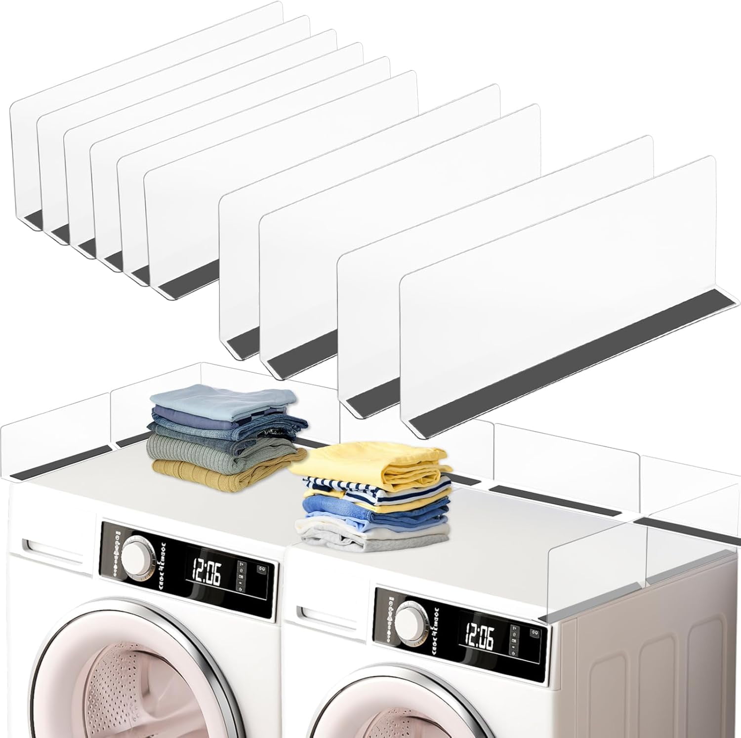 HYKE Magnetic Laundry Guards for Washer and Dryer, Washer Dryer Counte ...