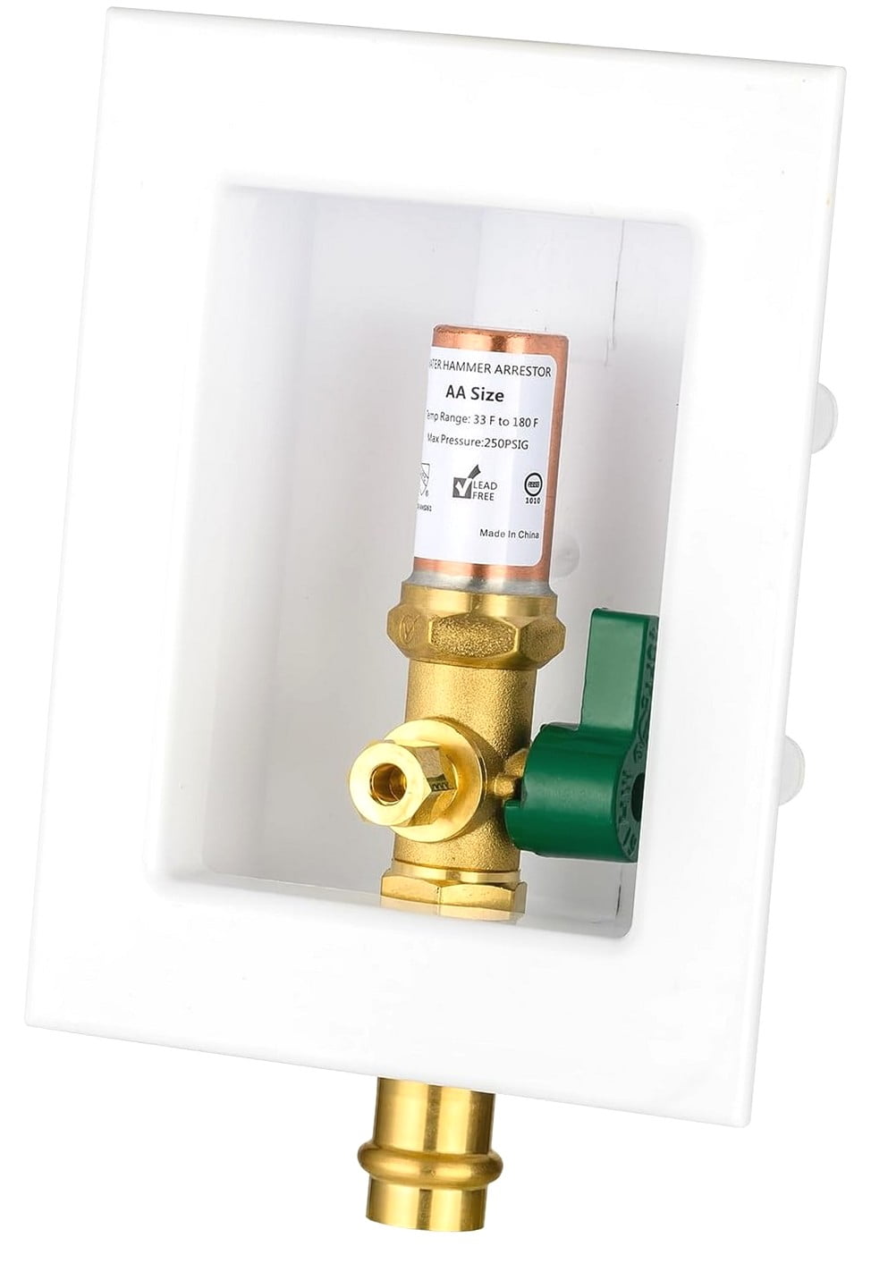 HYKE Maker Outlet Box, 1/2 Inch Copper Press Inlet, Maker Box with Pre ...