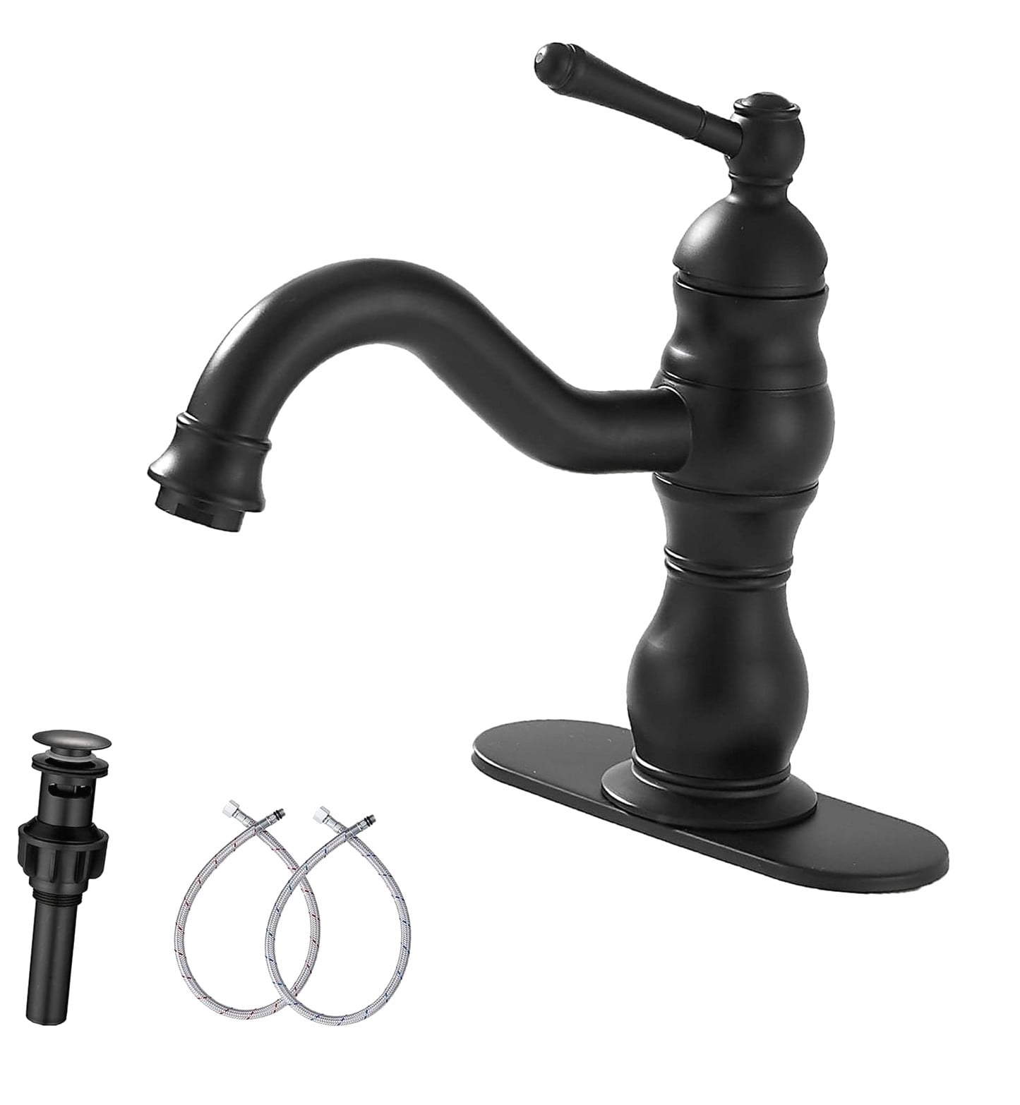 HYKE Matte Bathroom 360° Bathroom Vanity Single Handle One Hole ...