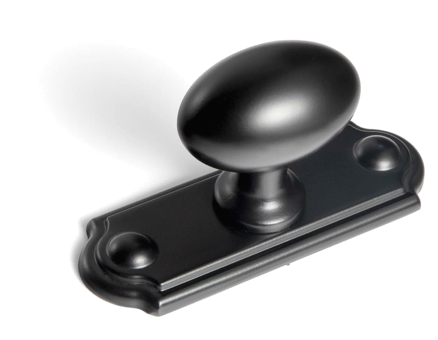 HYKE Matte Cabinet Knobs (Oval Shape) with Backplate (Square Shape) for ...