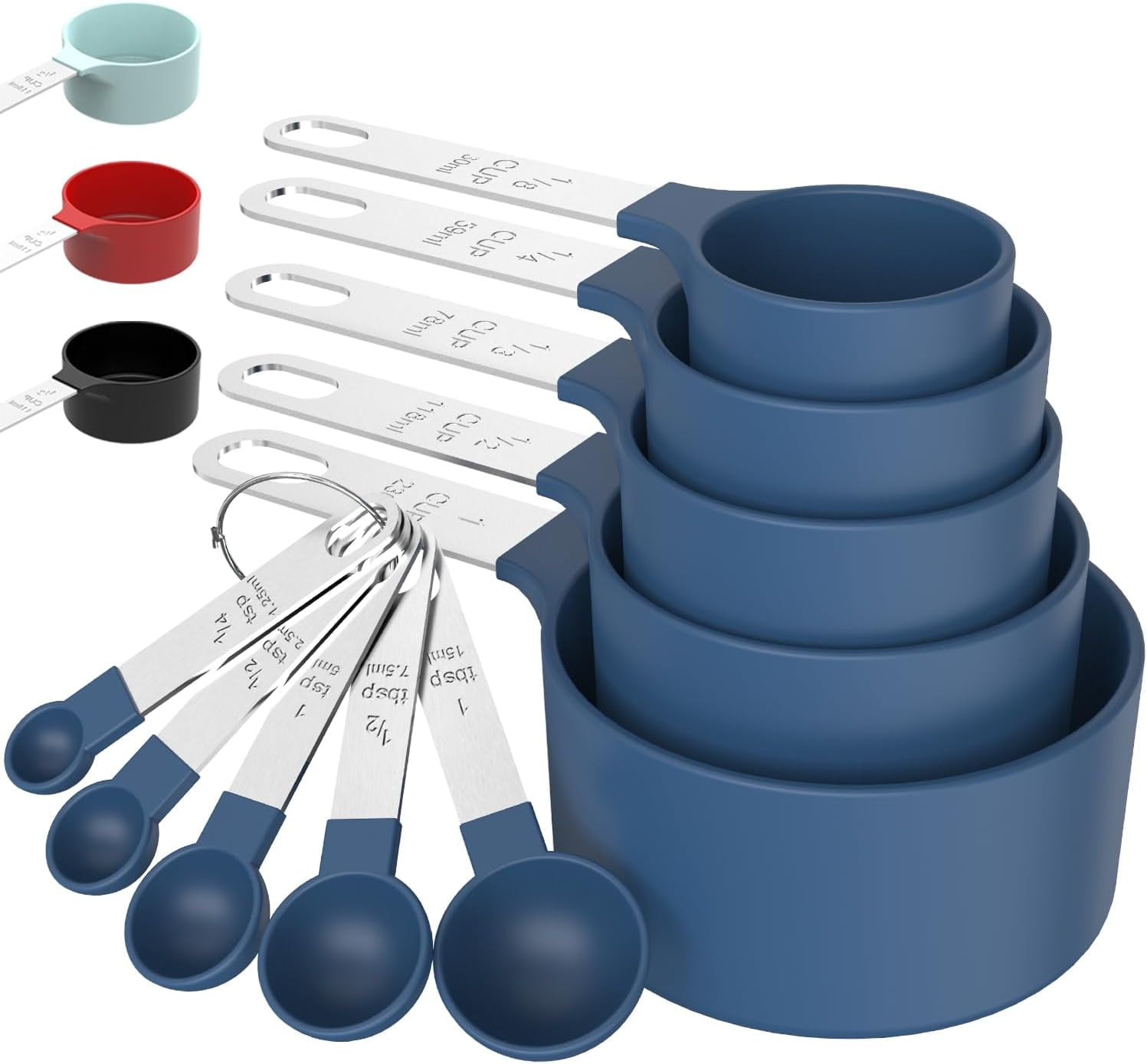 HYKE Measuring Cups & Spoons Set, Stackable Cups and Spoons, Nesting ...