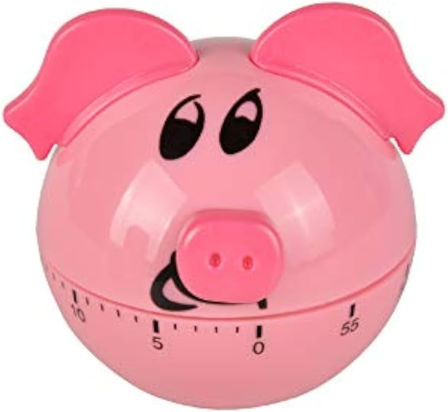 HYKE Mechanical Kitchen Timer Pink Pig Cartoon Cute Shape Hour Meter ...