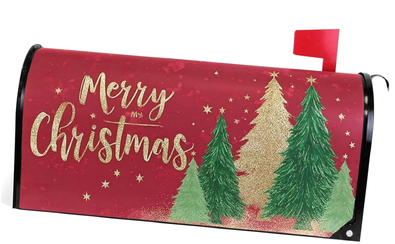 HYKE Merry Christmas Mailbox Cover Standard Size Christmas Tree Letter ...