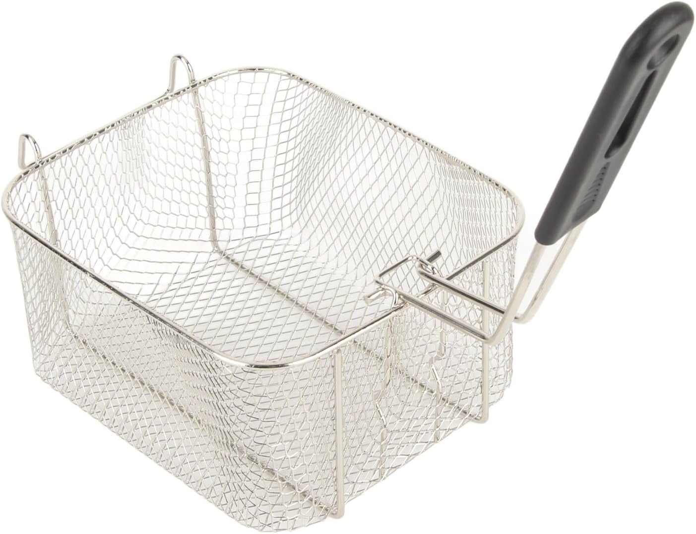HYKE Metal Mesh Frying Basket with Long Handle, Metal Fryer Basket for ...