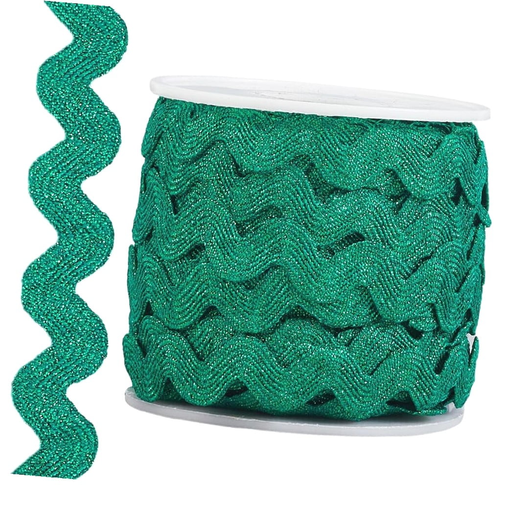 HYKE Metallic Rick Rack 16.5 Yards 0.6 Inch RIC Rac Glitter Christmas ...