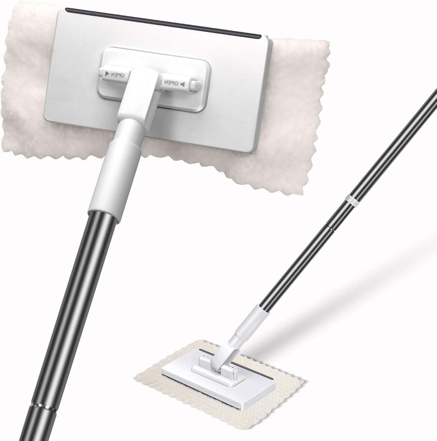 HYKE Mini Sweeper Mop, Reusable Clamp Mop with Short Stainless Steel ...