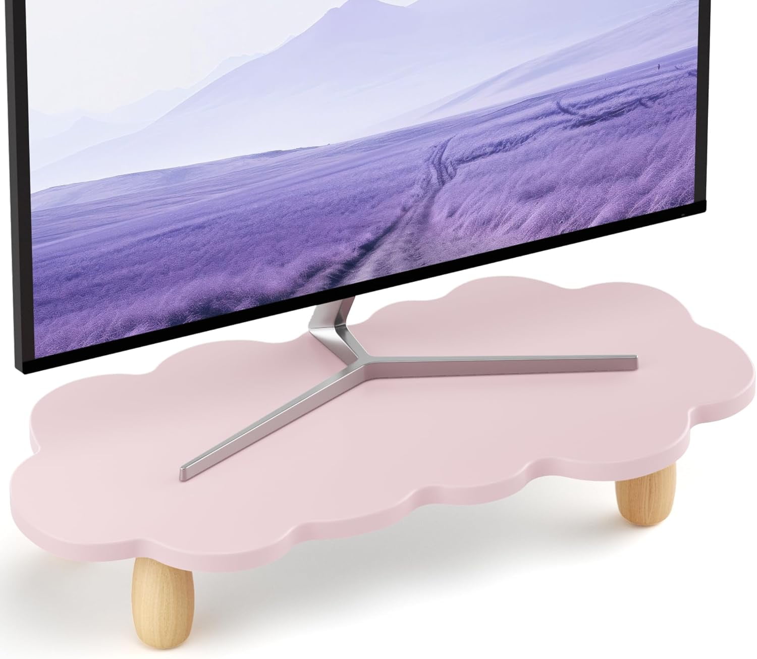 HYKE Monitor Stand Riser,Sheep-Shaped Sturdy Wood Computer Monitor ...