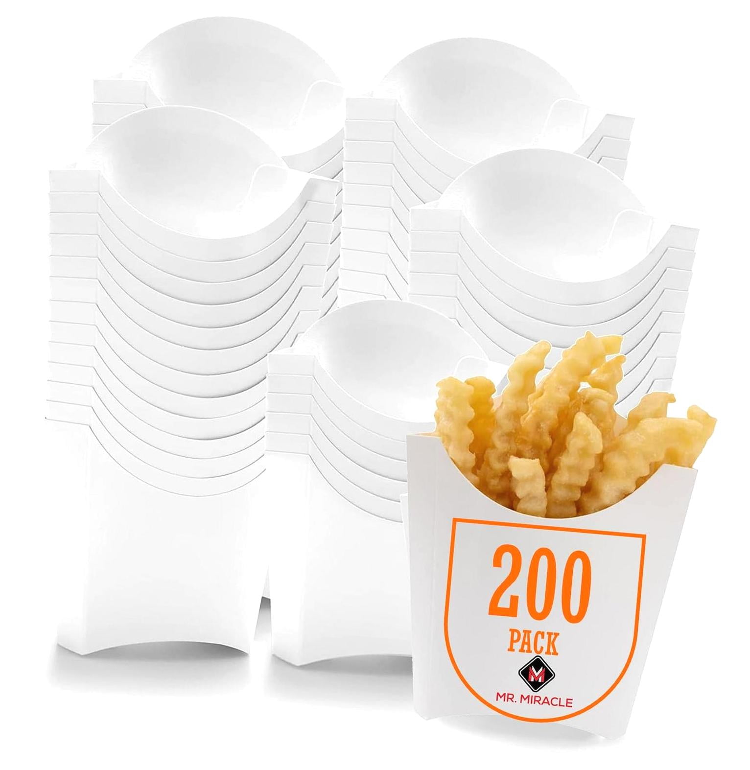 HYKE Mr Greaseproof French Fry Container - White Fries Scoop Cup ...