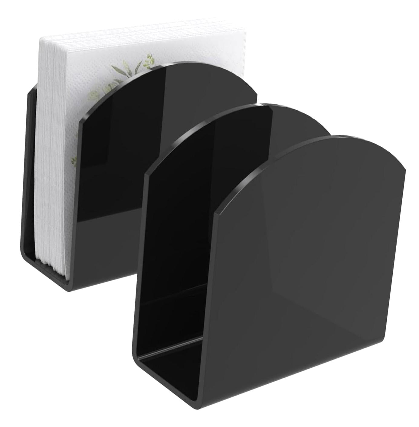 HYKE Napkin Holder, 2 Pack Clear Acrylic Napkin Tissue Holder for Table ...