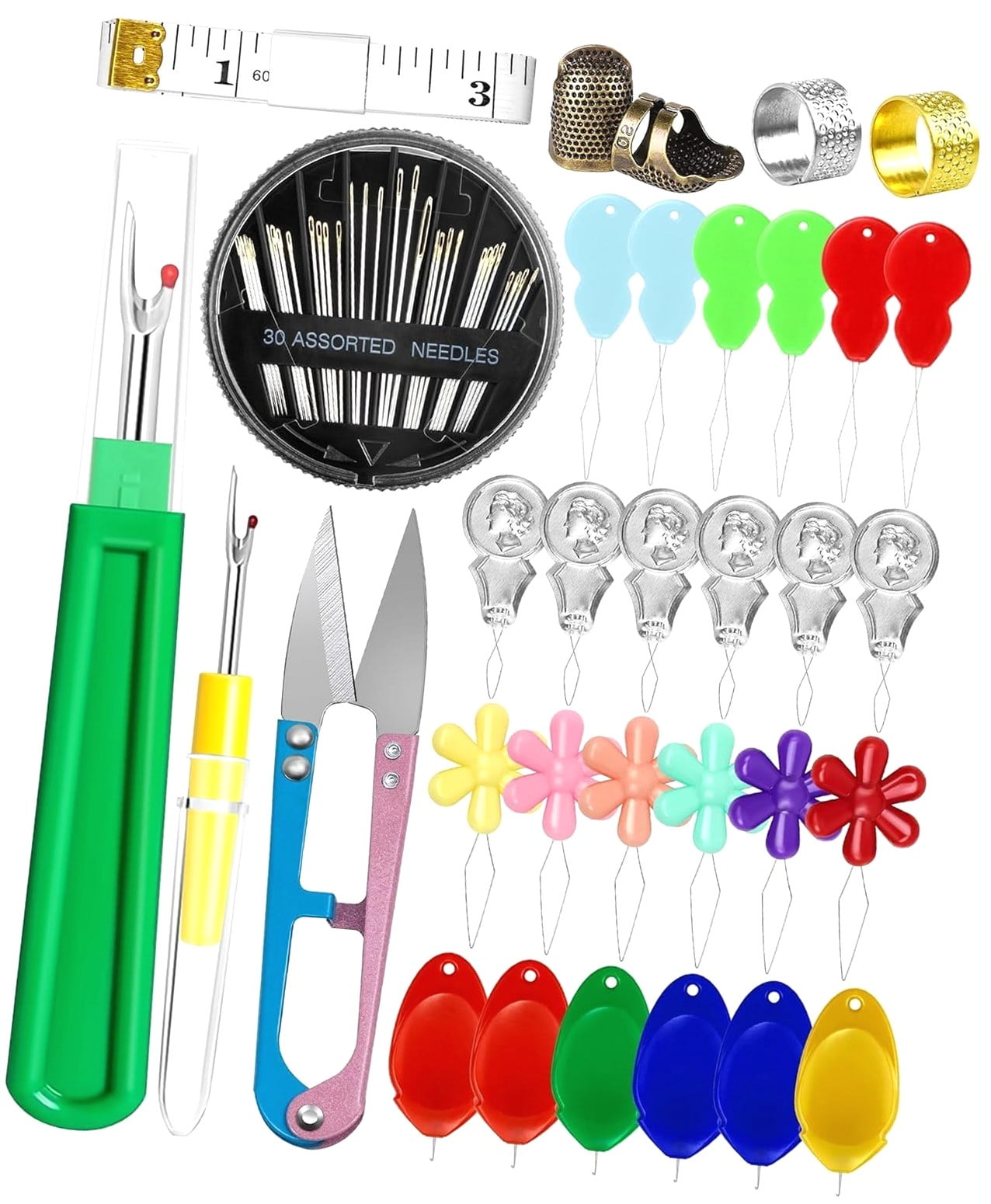 HYKE Needles Threader Kit, 24 Pieces Needle Threaders for Hand Sewing ...