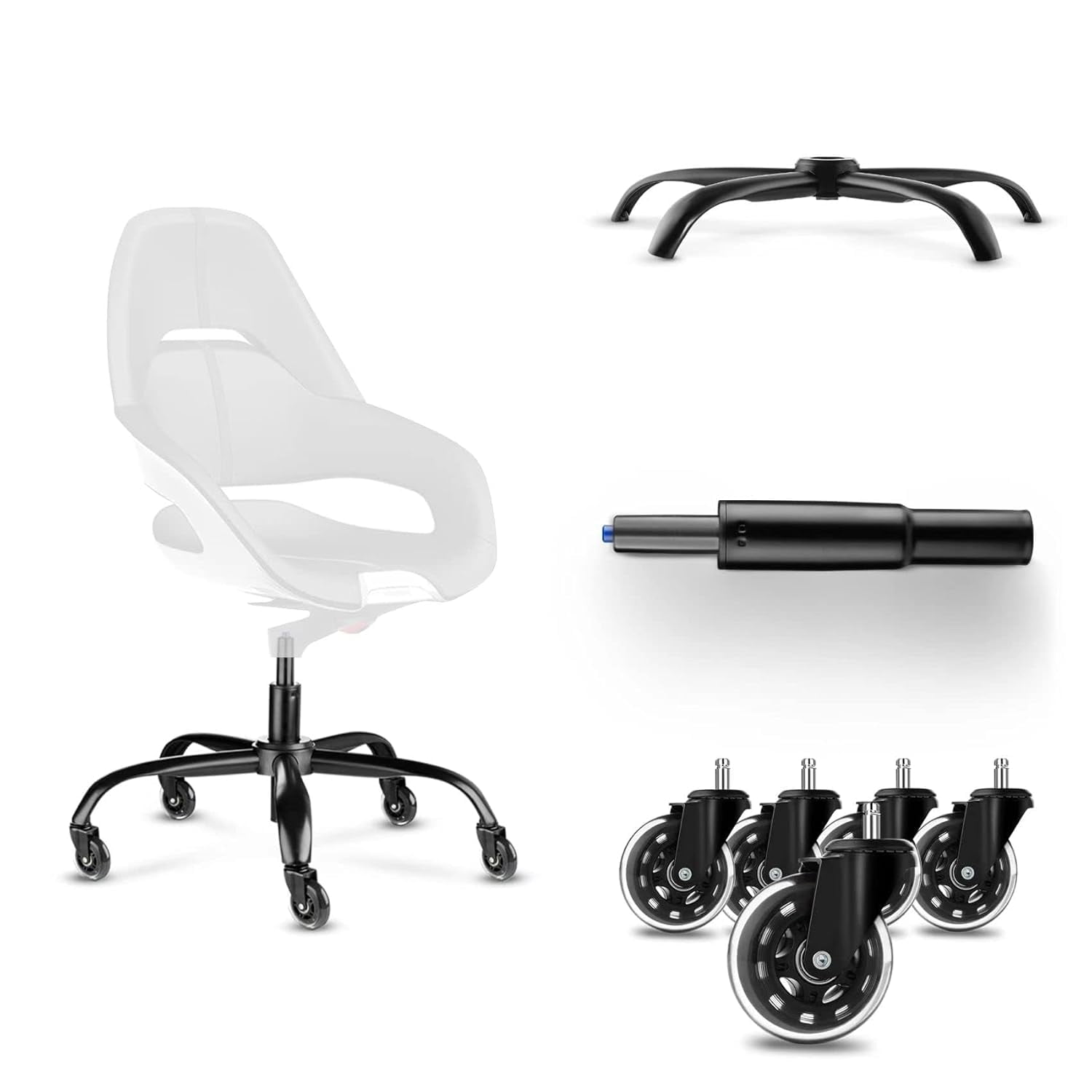 HYKE Ofce Chair Base Replaent Bundles, Heavy Duty 352LBs, Quiet and ...