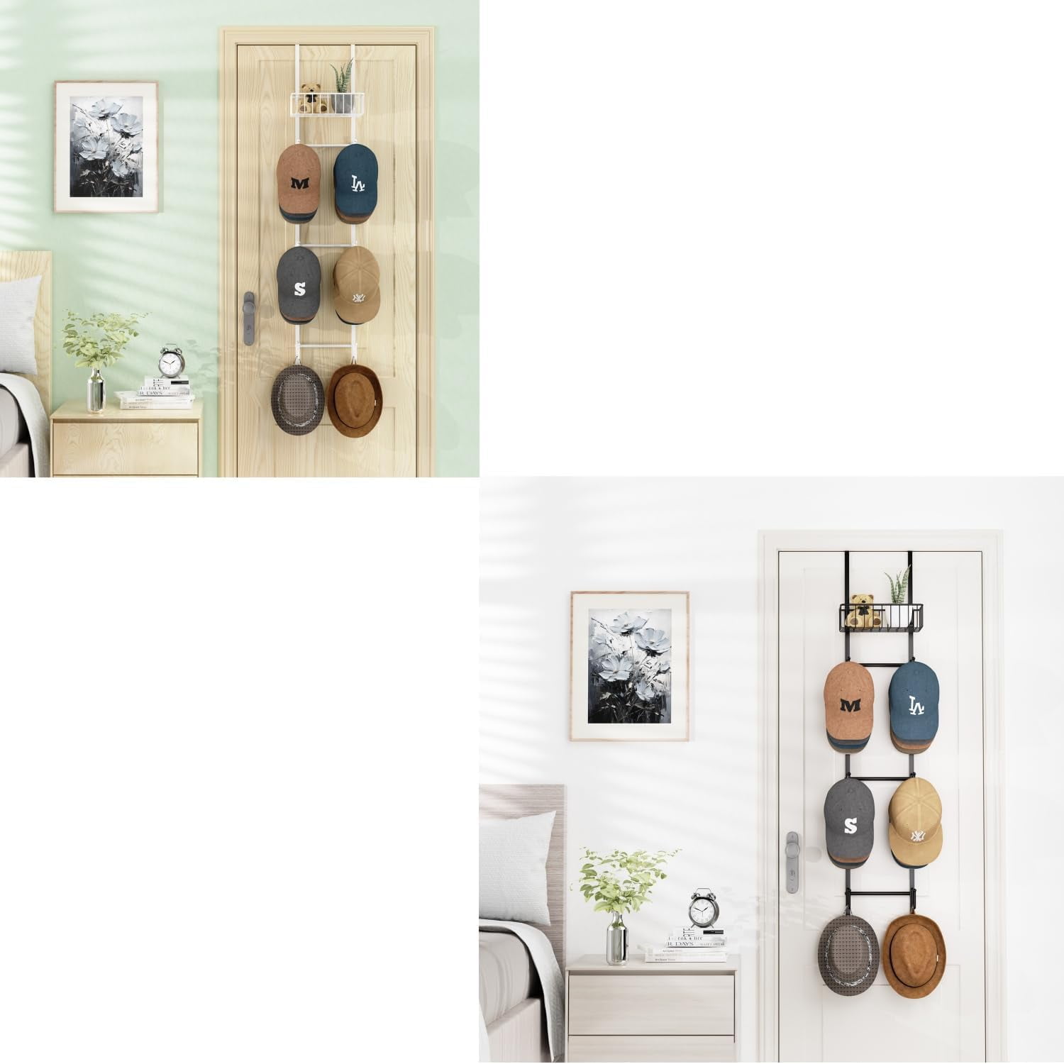 HYKE Over Door Hat Rack and Hat Organizer for Baseball Caps - Walmart.com