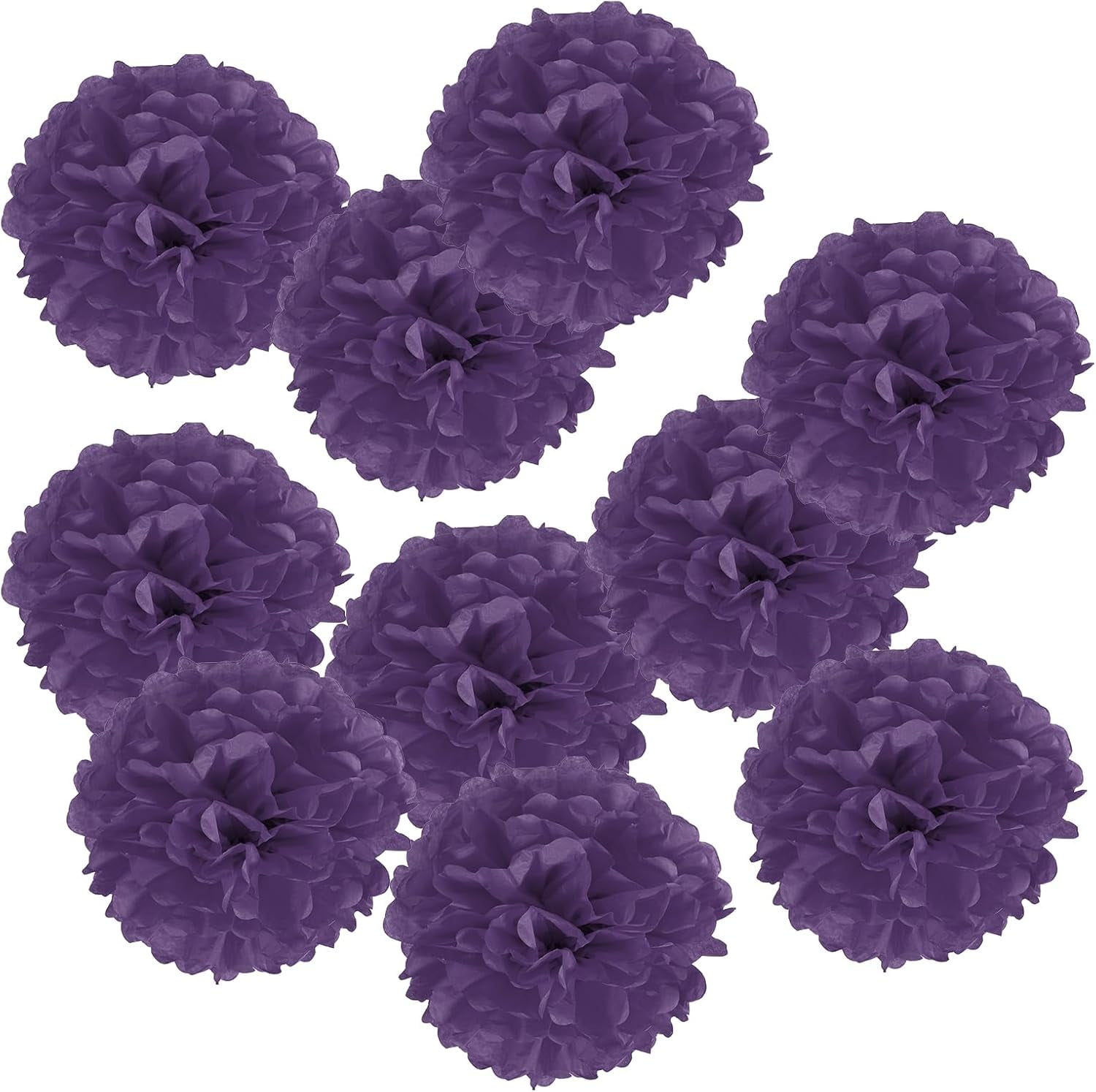 HYKE PAL 10" Tissue Pom Poms Flowers, 18 Pack Paper Flower Ball for ...