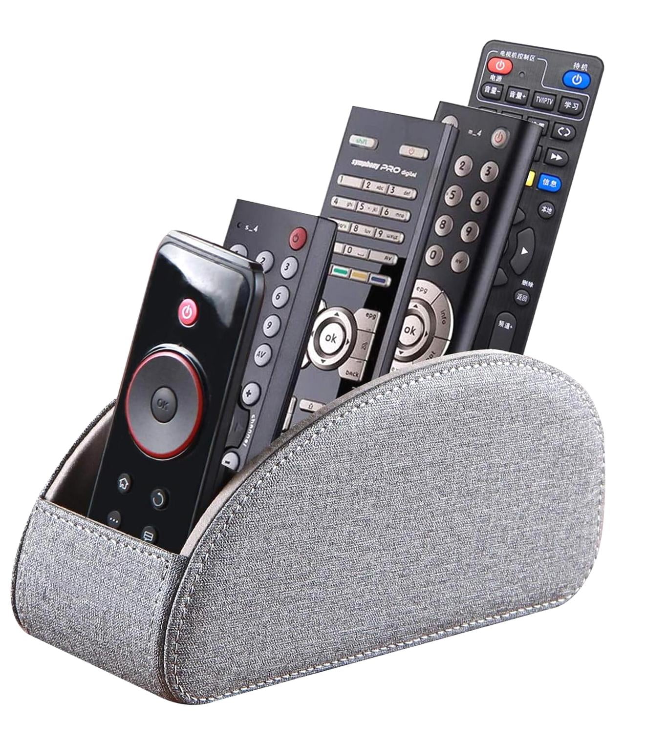 HYKE PU Leather Remote Control Holder,Desktop Supply Organizer,5 ...