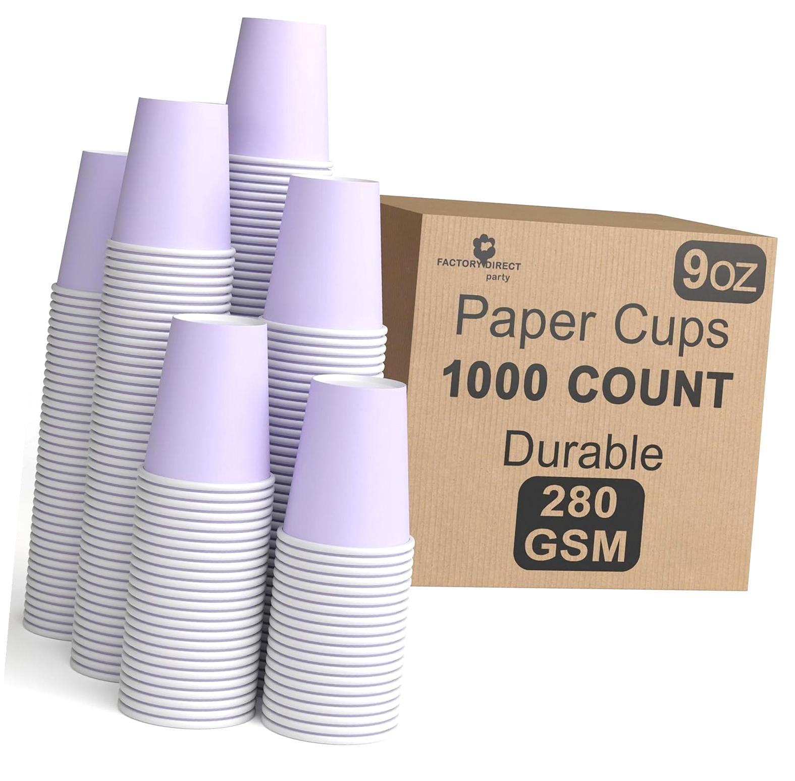 HYKE Party Solids Burgundy Paper Cups - 9 oz, 100 Count, 280 GSM ...