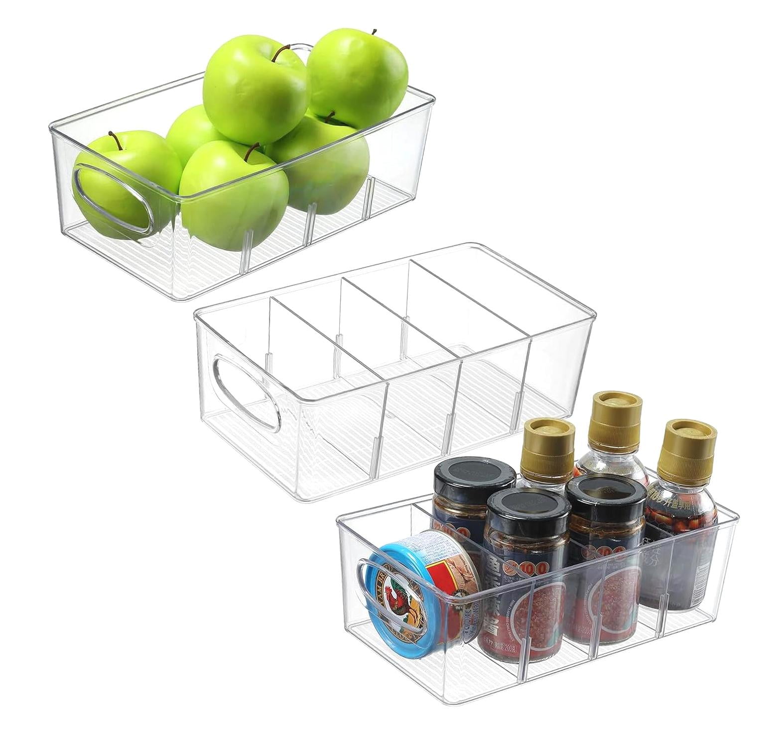 HYKE Plastic Divided Storage Containers Storage Bin Storage Containers ...