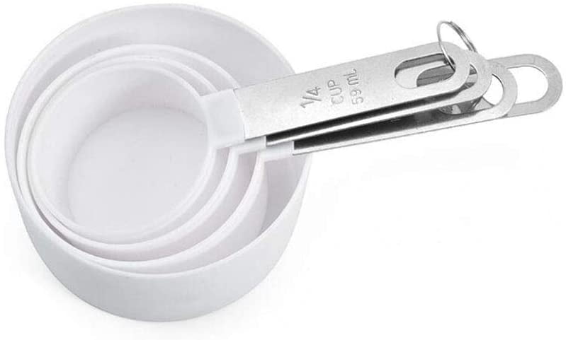 HYKE Plastic Measuring Spoon Measuring Cup with Stainless Steel Handle ...