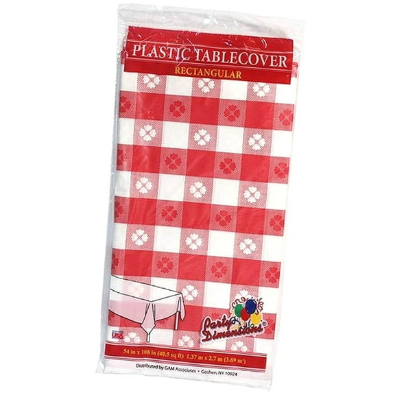 HYKE Plastic Rectangular 54"x108" Tablecloth | | 1 Piece Table Cover ...