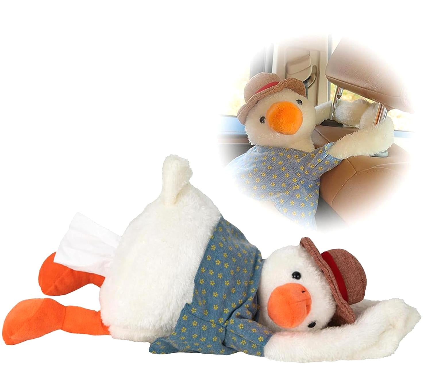 HYKE Plush Car Tissue Holder, Hanging Animal Car Tissue Box, Fluffy Car ...