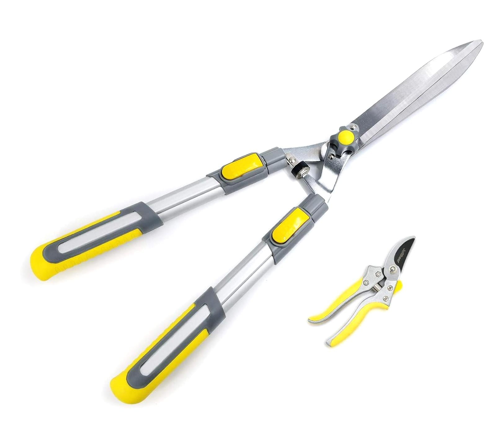 HYKE Professional Adjustable Hedge Shear Kit 2 Pieces, 34" Telescoping ...