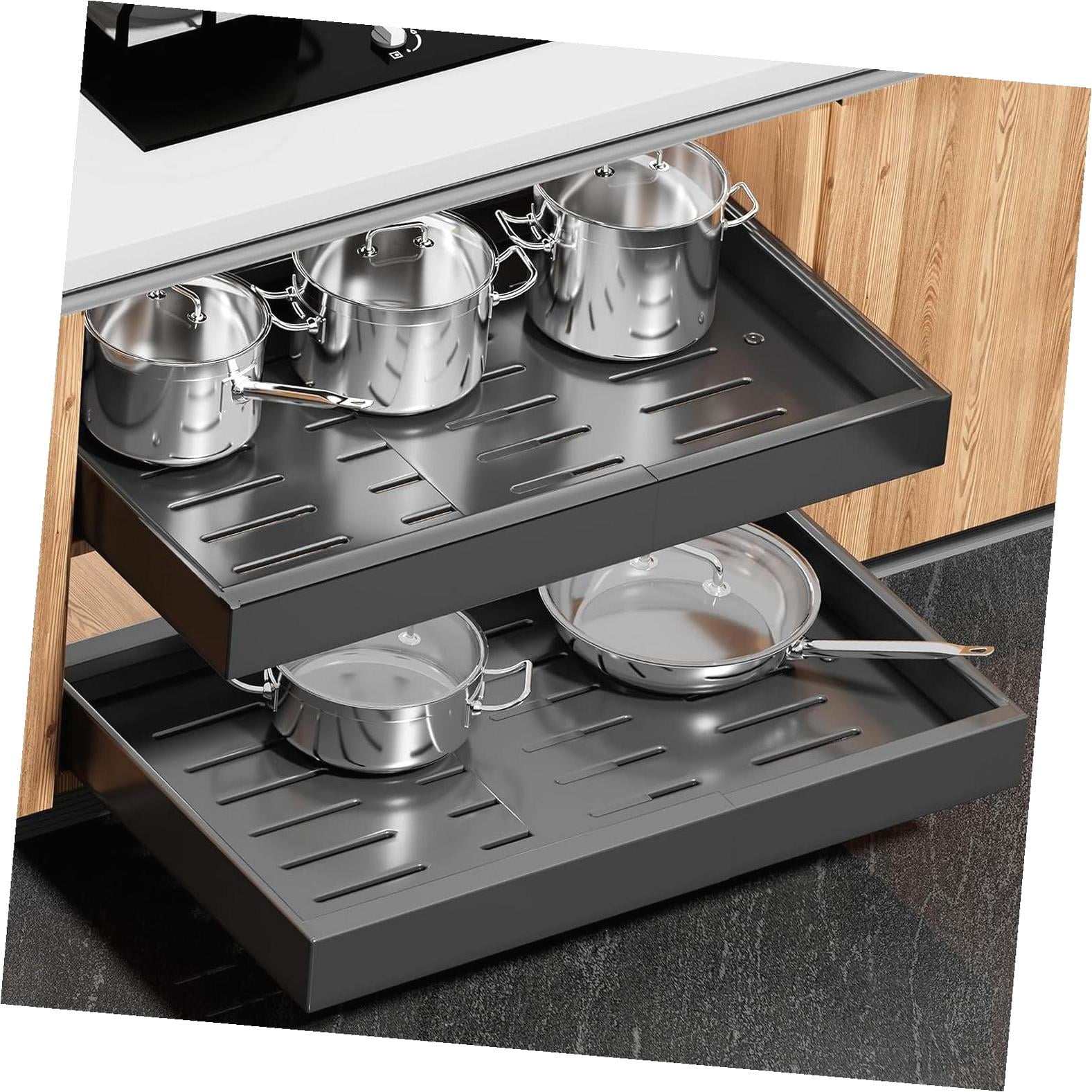 HYKE Pull Out Drawers for Cabinets, Expandable Slide Out Cabinet ...