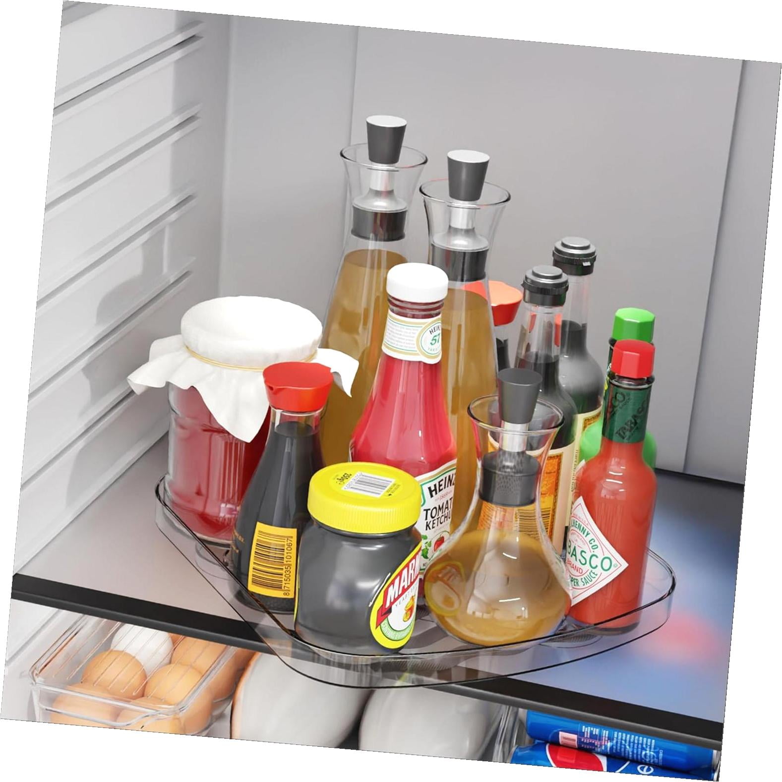 HYKE Refrigerator Lazy Susan Turntable Rectangular,11.9''x10.2'',Large ...