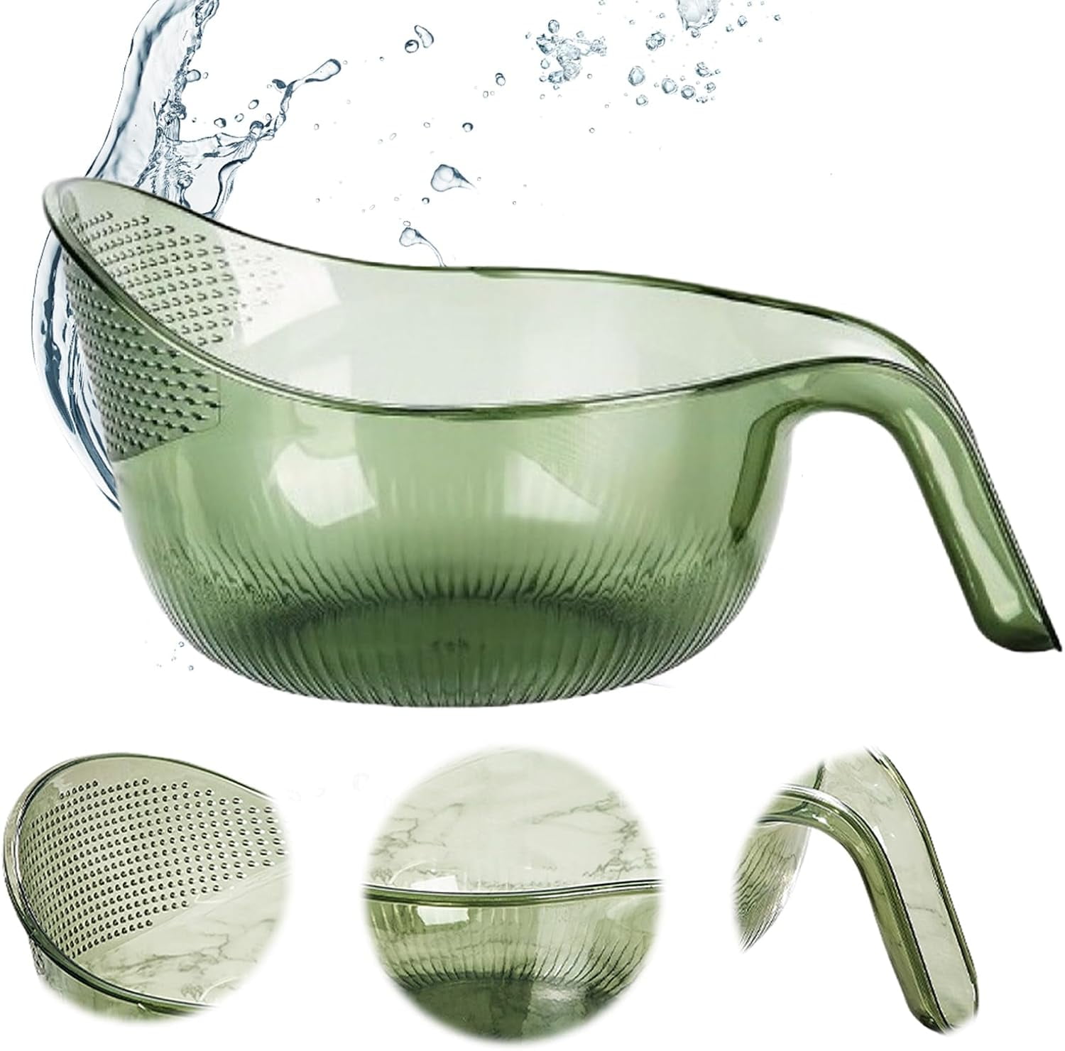 HYKE Rice Washer Strainer Bowl,Rice Rinser Strainer,Multifunctional ...