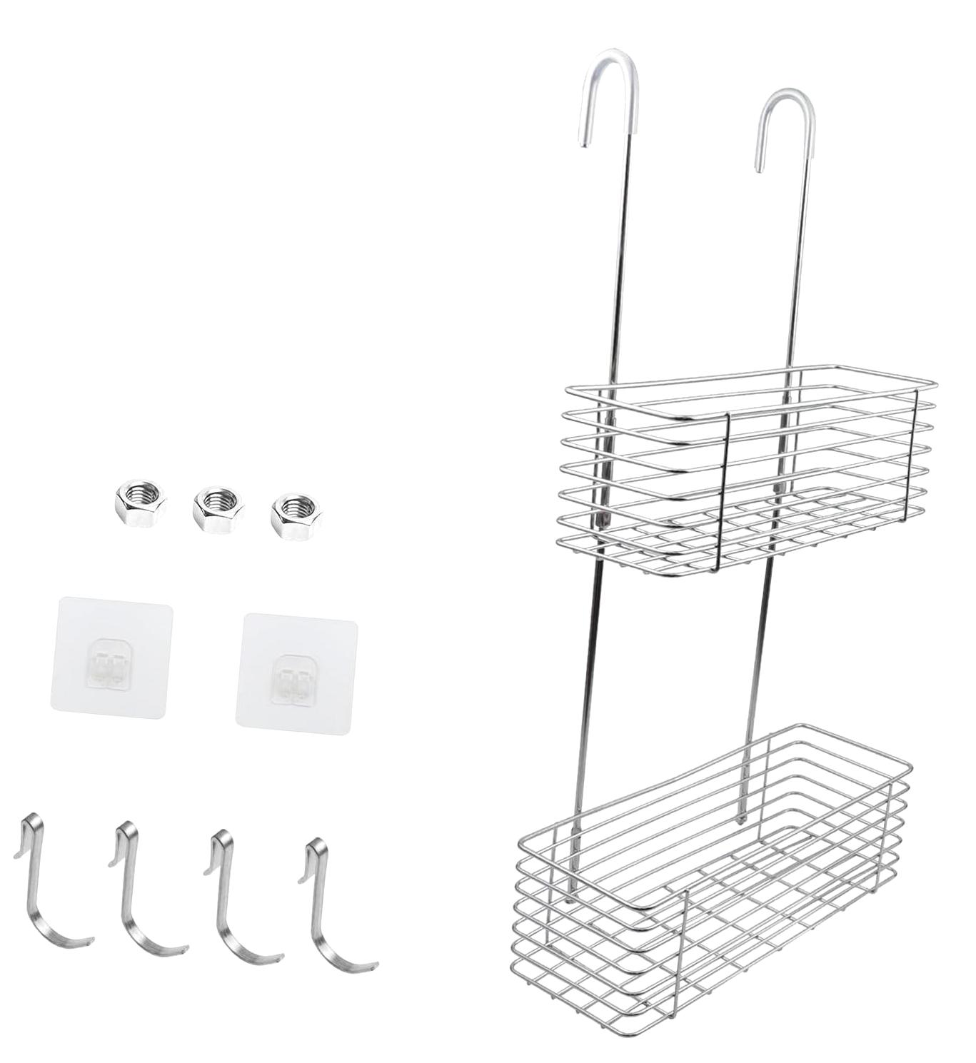HYKE Rotating Hook Shower Caddy - No Drilling Required, 304 Stainless ...