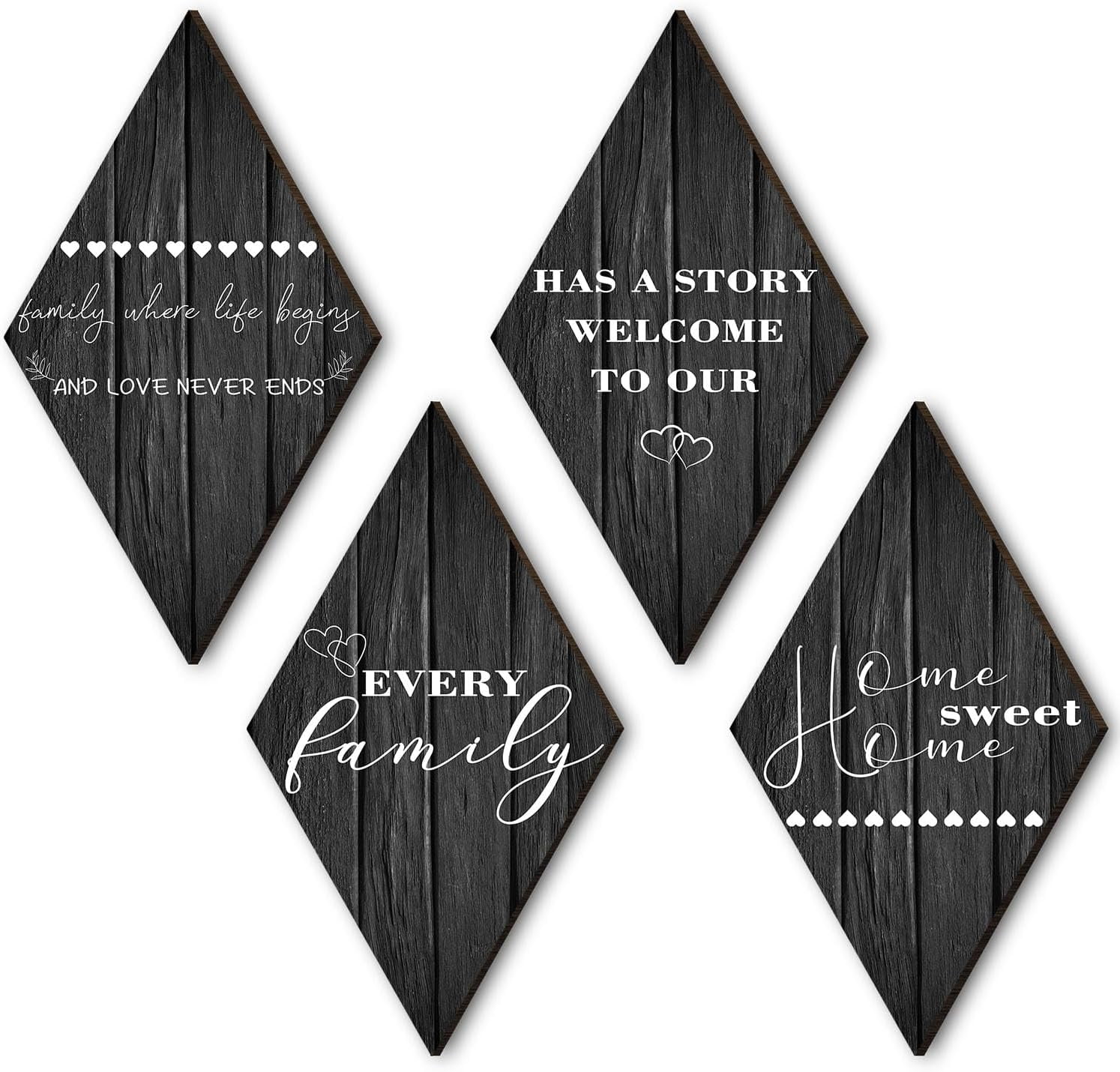 HYKE Rustic Home Sweet Home Sign - Family Signs Wall Art Sign ...