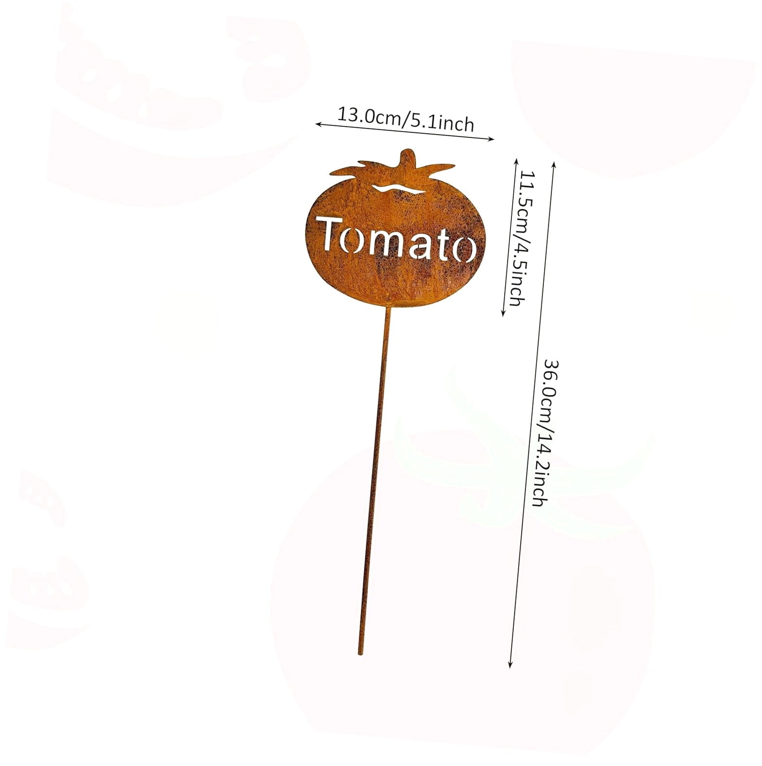 HYKE Rustic Iron Vegetable Marker - Indoor/ Garden Label - Plant Tags ...