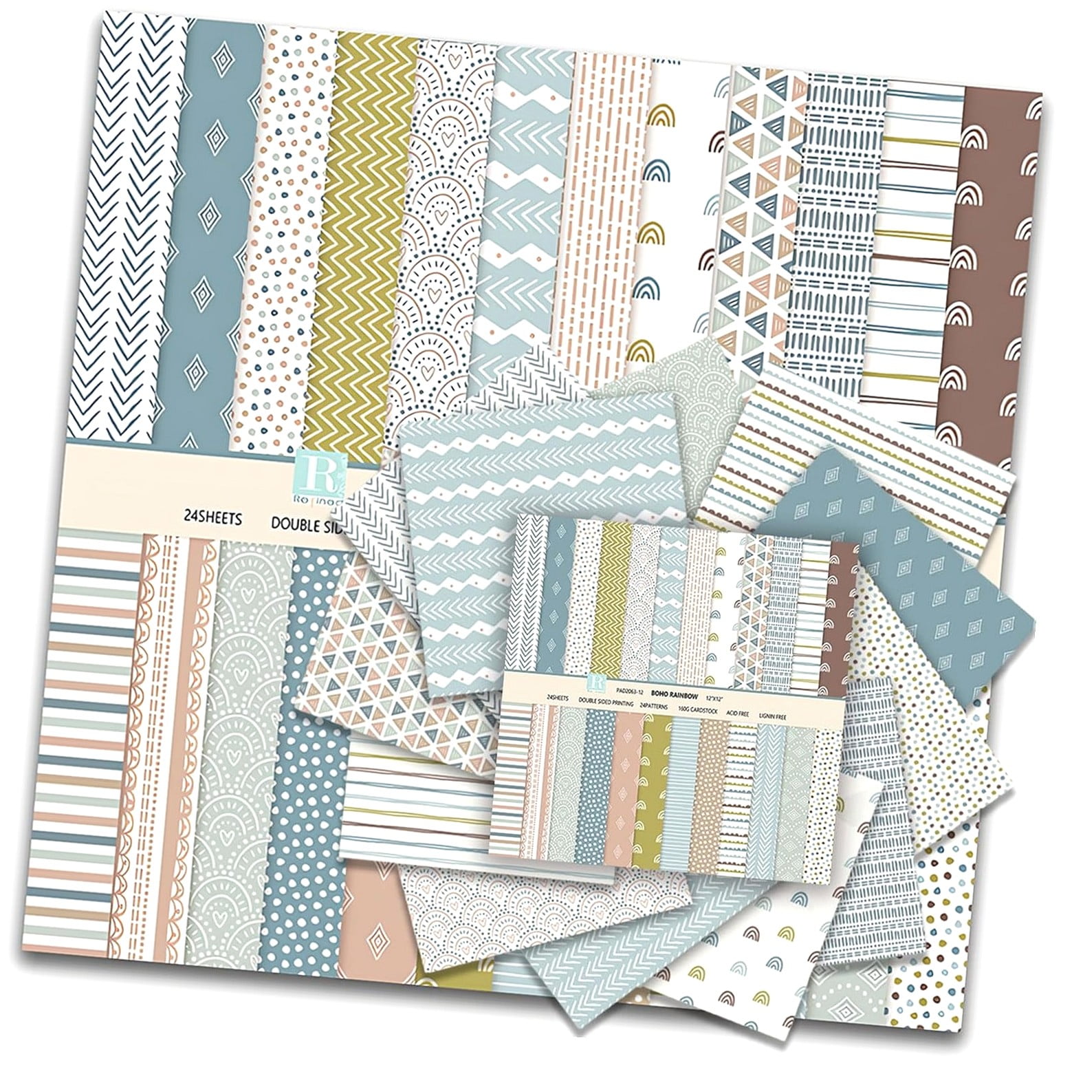 HYKE Scrapbook Paper, 48 12 Design Craft Paper, Double-Sided Printing ...