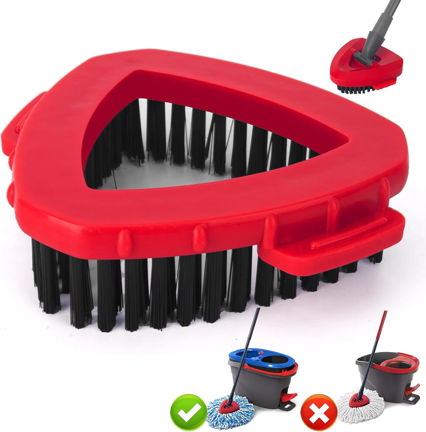 HYKE Scrub Brush Compatible with O Cedar Spin Mop 2 Tank System, Floor ...