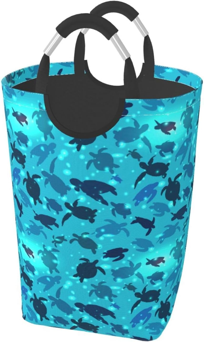 HYKE Sea Turtle Laundry Basket Ocean Beach Animals Foldable Laundry ...