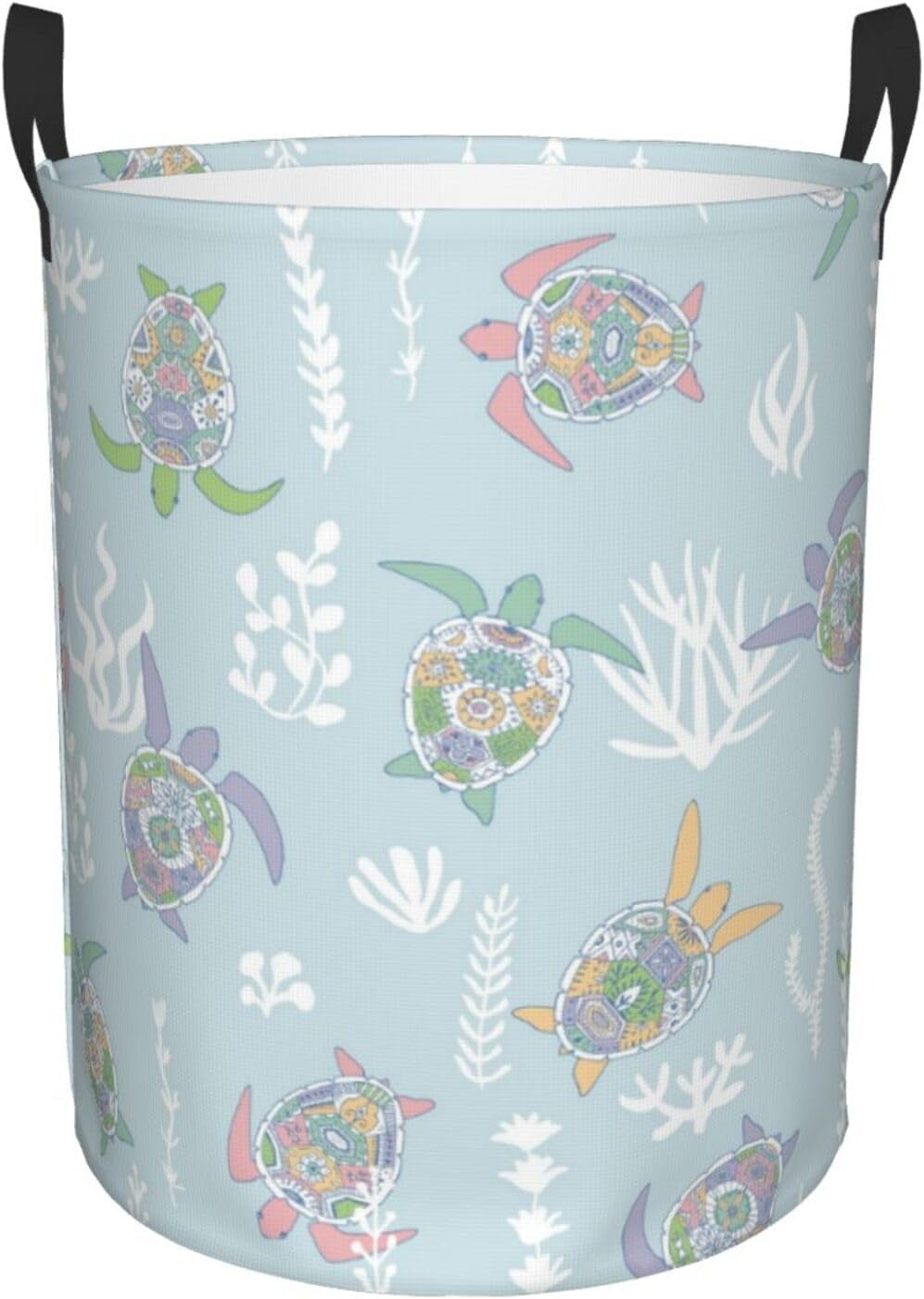 HYKE Sea Turtles Water Animals Laundry Hamper with Durable Handle ...