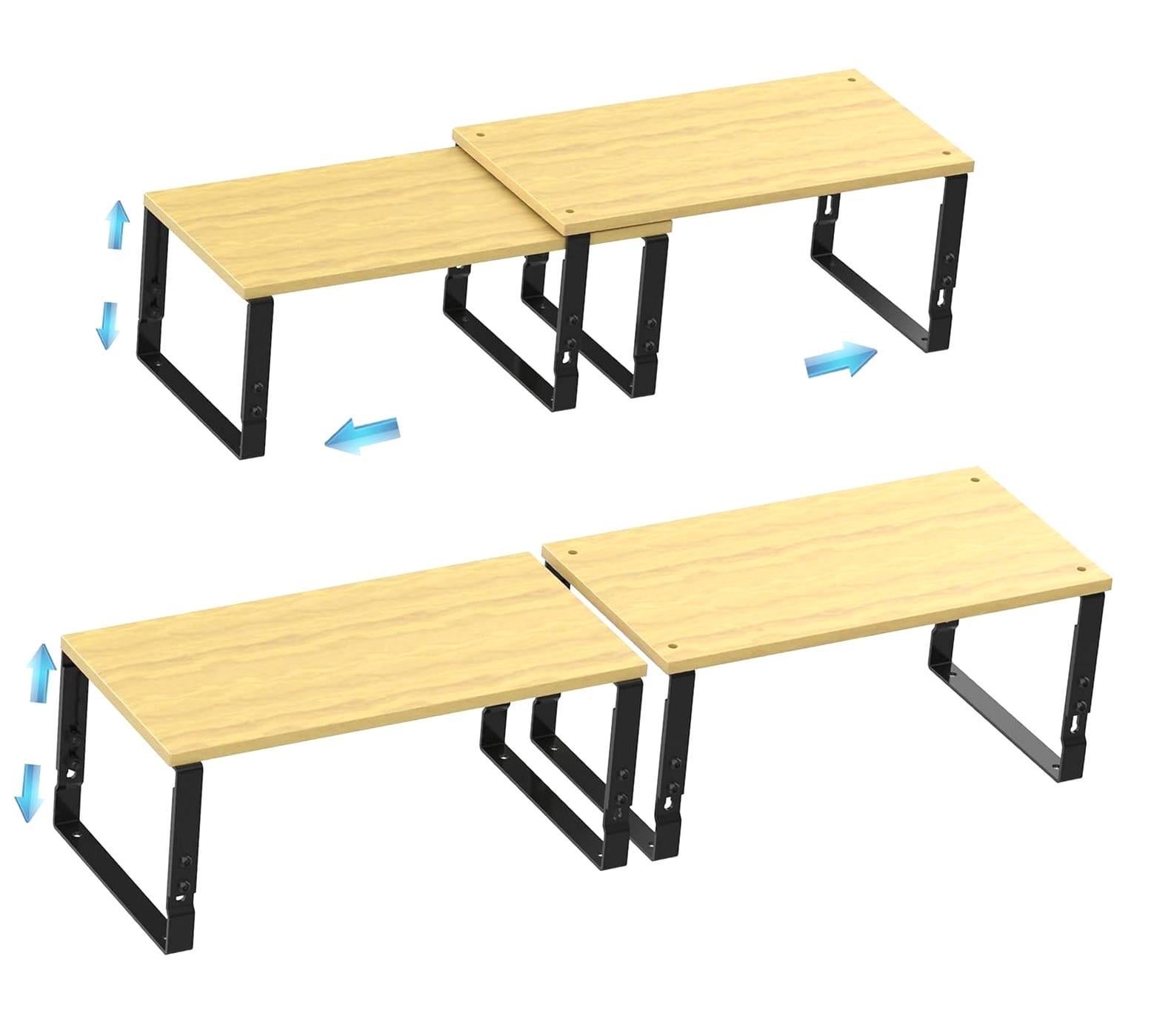 HYKE Set of 2 Expandable Kitchen Cabinet Organizer Shelves \u2013 ...