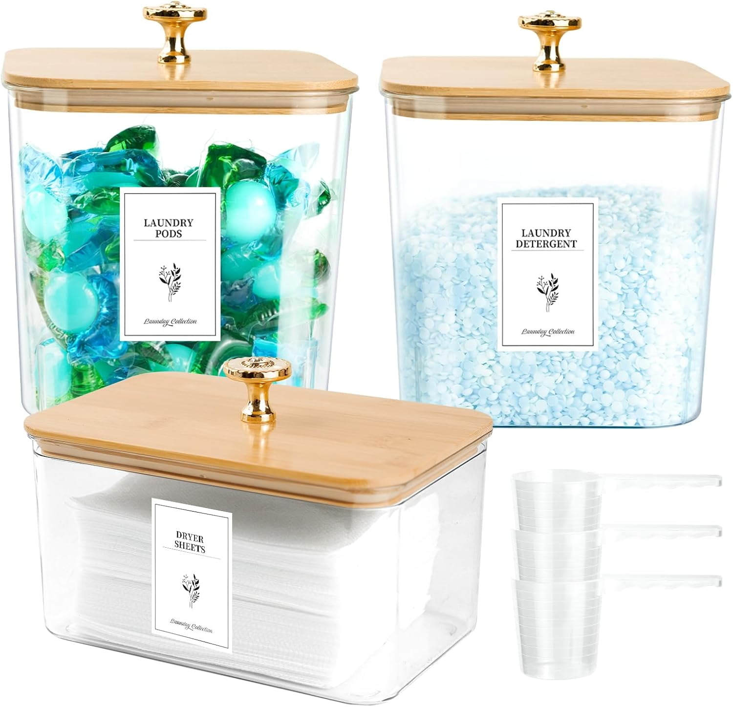 HYKE Set of 3 Laundry Room Organization-Laundry Containers Includes 2 ...