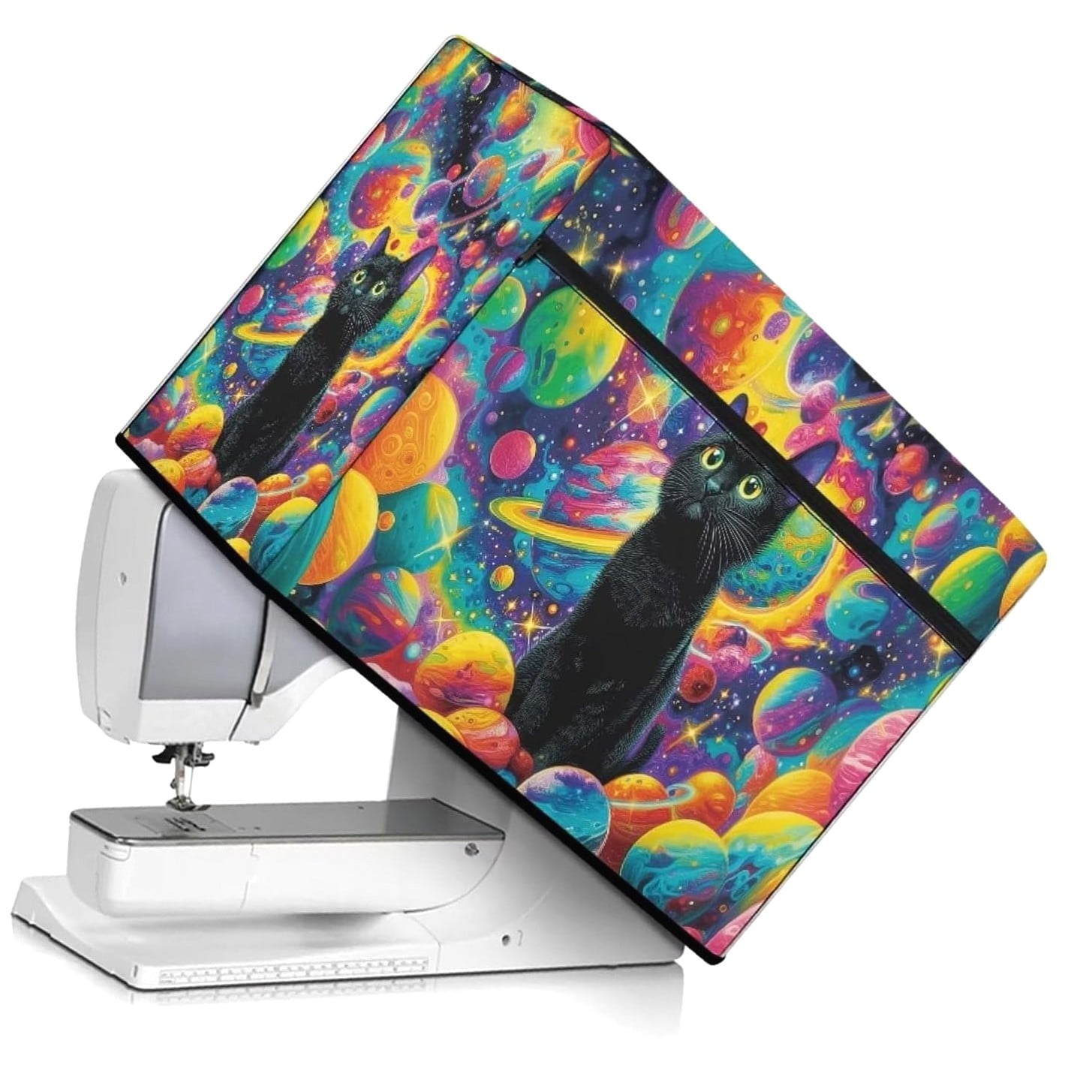 HYKE Sewing Machine Dust Cover with Storage Pocket Handle Outer Sewing ...