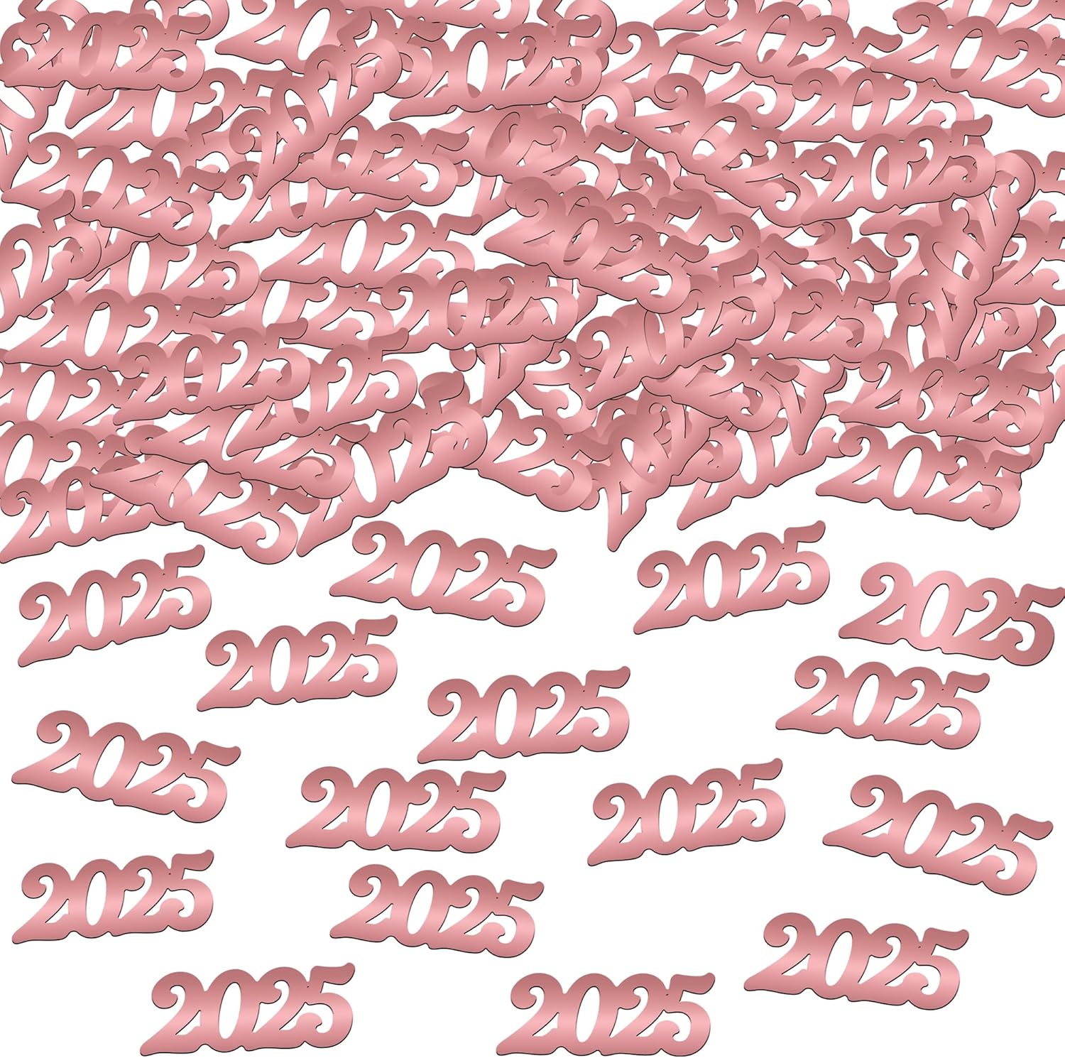 HYKE , Shiny Rose Gold 2025 Grad Confetti - Pack of 500 | Rose Gold ...