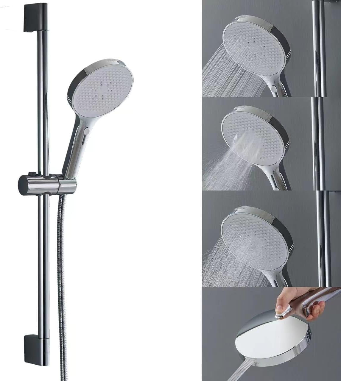 HYKE Shower Slide Bar Handheld Shower Head With Hose,5"Adjustable ...